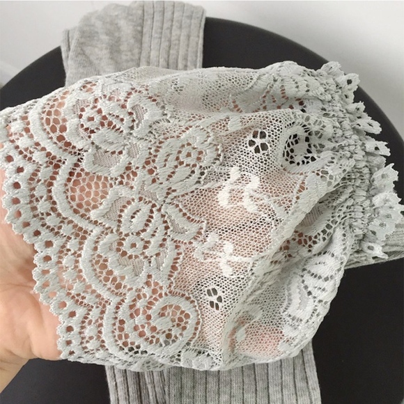 Musifu | Accessories | Womens Thigh High Lace Socks Blue Stockings Nwt ...